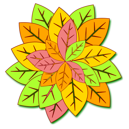 Colorful Leaves Clip Art Image - ClipSafari